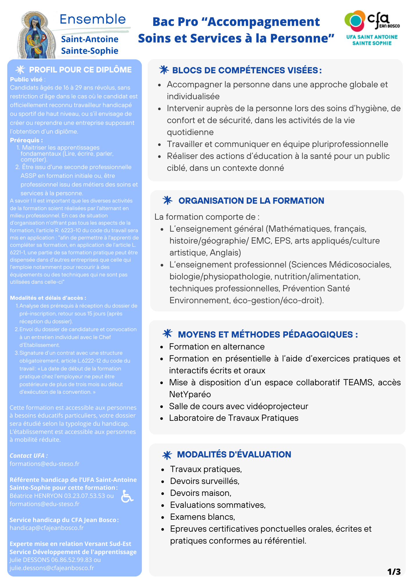 Bac Pro Accompagnement Soins et Services à la Personne | Centre de ...