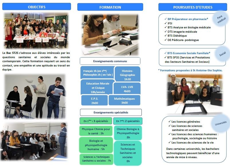 Baccalauréat ST2S - Lycée technologique privé Sainte Sophie - Bohain ...